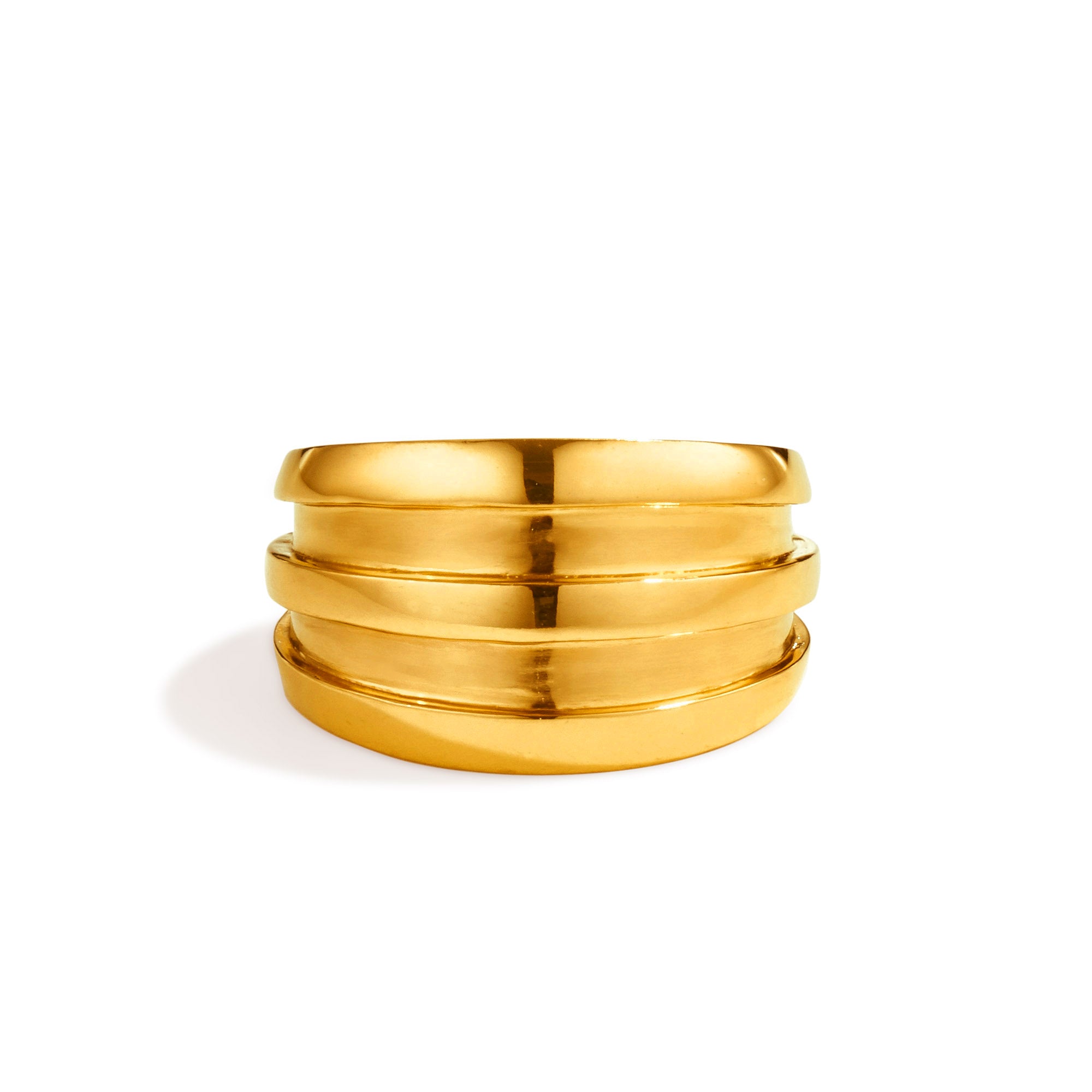 Menē Narrow Groove Ring - 24 Karat Gold – Mene